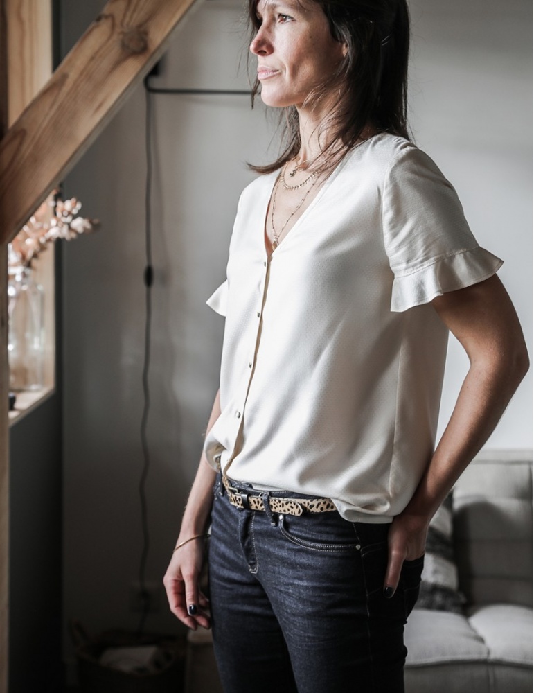 Zoé blouse or dress sewing pattern paper version with free sew along video