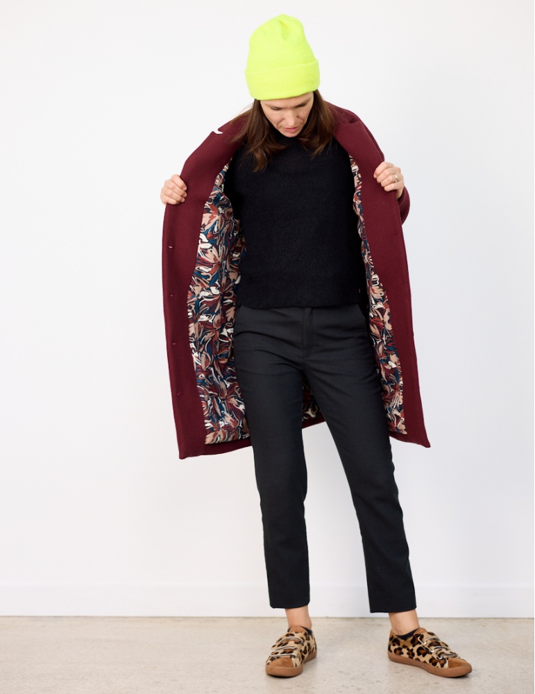 Flow coat or jacket sewing pattern paper version with free sew along video