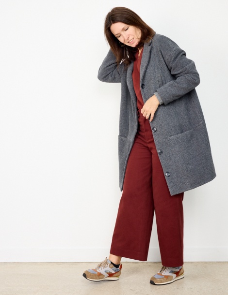 Flow coat or jacket sewing pattern paper version with free sew along video