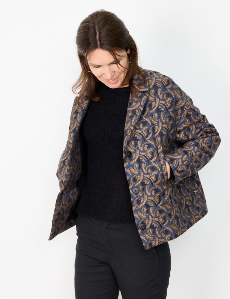 Flow coat or jacket sewing pattern paper version with free sew along video