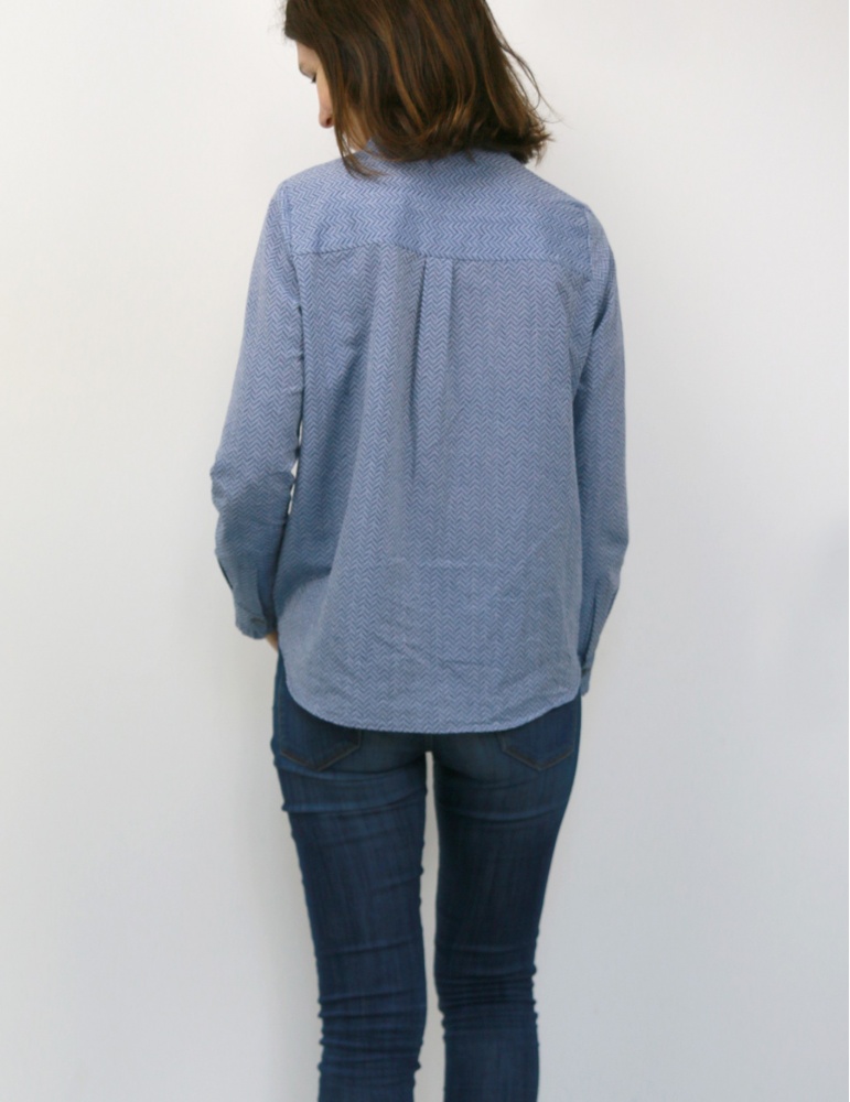 Liseron shirt sewing pattern paper version with free sew along video.