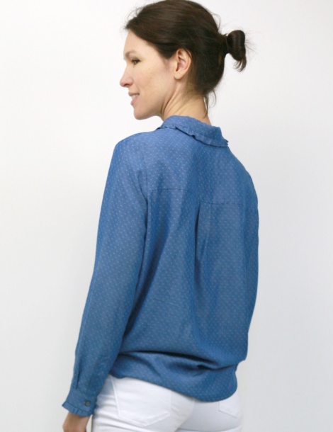 Liseron shirt sewing pattern paper version with free sew along video.
